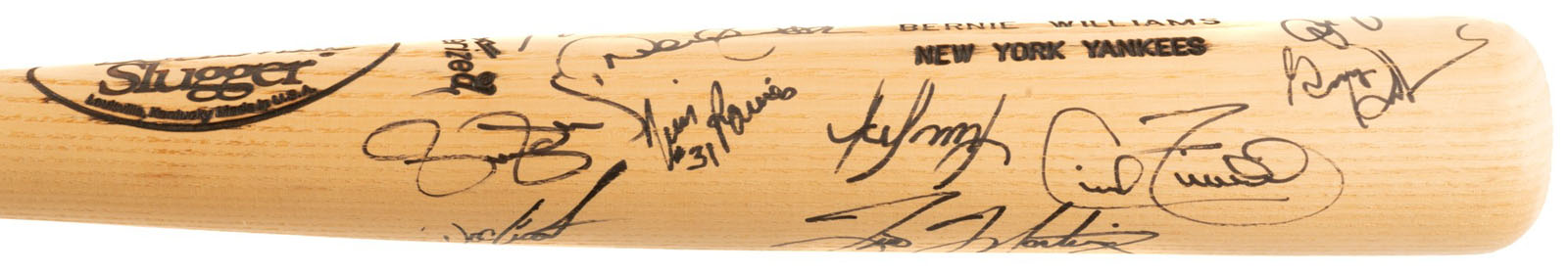 Bernie Williams Pro-Model Bat Signed by the 1996 World Champion New ...