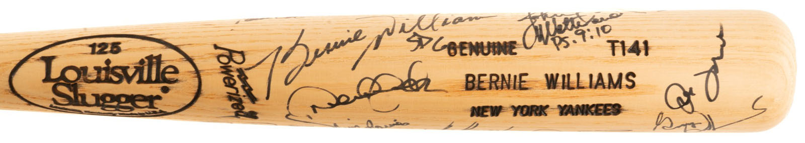Bernie Williams Pro-Model Bat Signed by the 1996 World Champion New ...