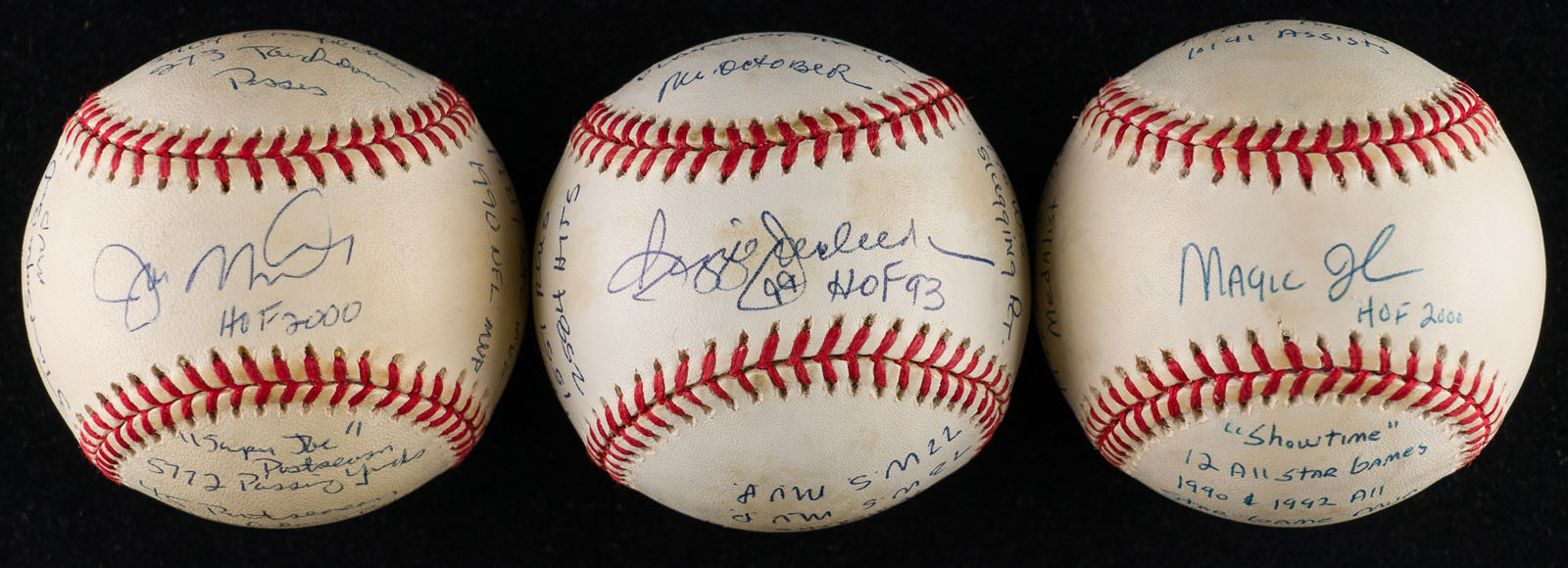 Rare Complete Single-Signed Hall of Famer "Stat-Ball" Collection (30 ...