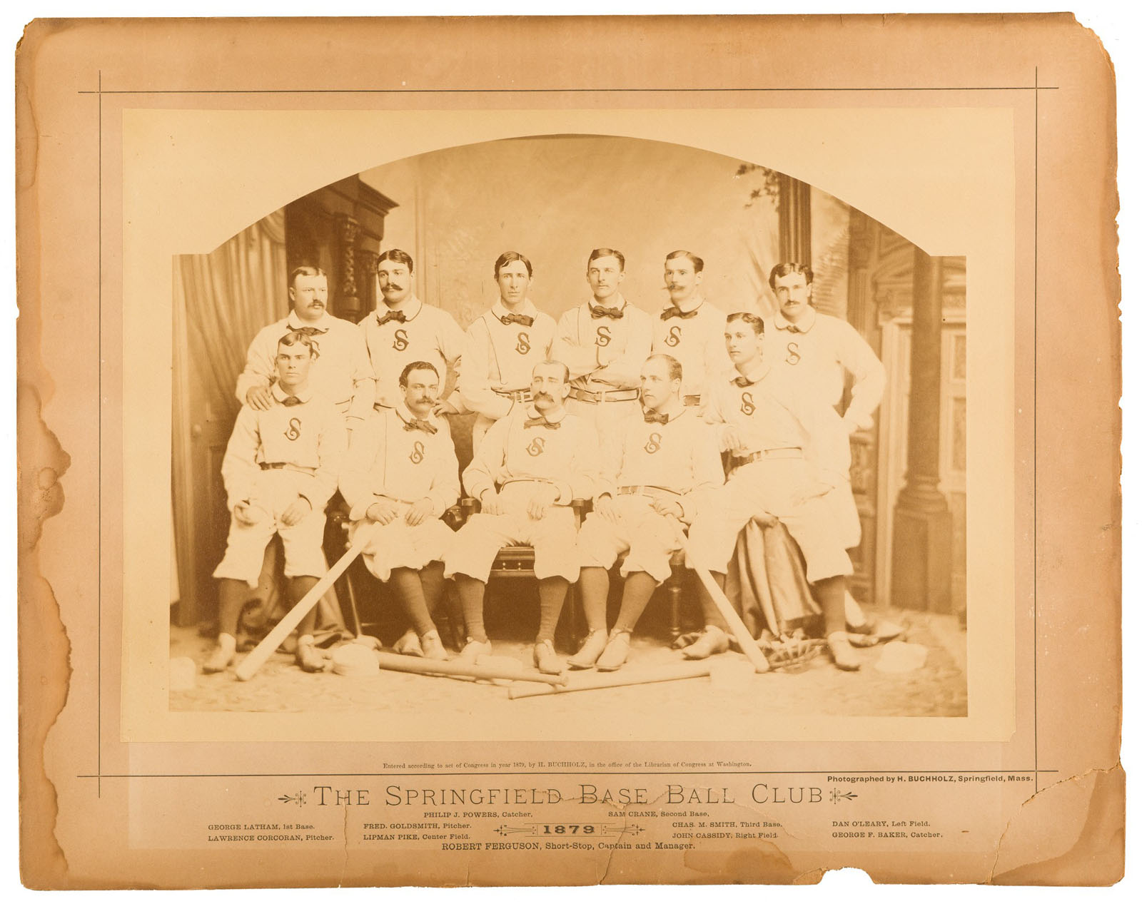 1879 Springfield BBC Imperial Team Cabinet Photograph with Lipman Pike ...