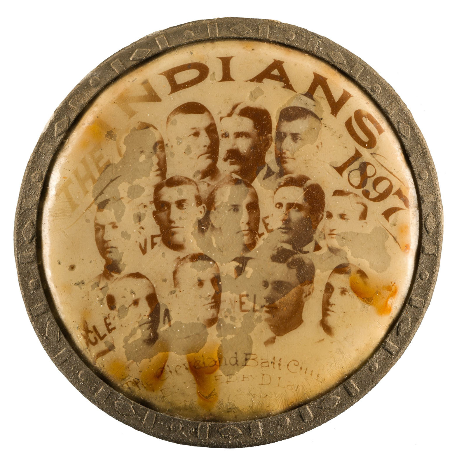 Rare 1897 Cleveland Indians Composite Pinback with Cy Young, Jesse ...