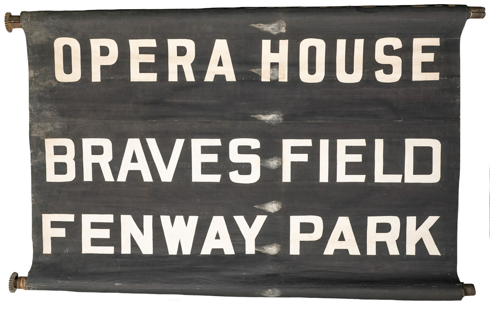 Enormous 1915-1952 Fenway Park/Braves Field Boston Trolley Sign | REA ...