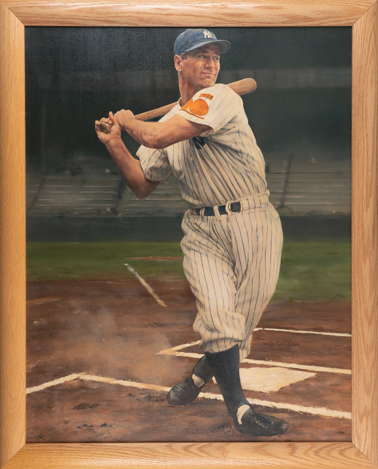Lou Gehrig Original Oil Painting by Ron Stark | REA Archive