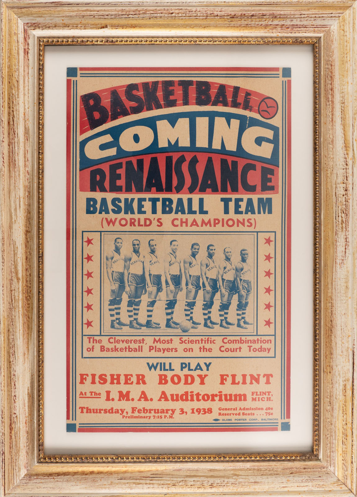 1938 New York Renaissance Basketball Team Barnstorming Poster (First ...
