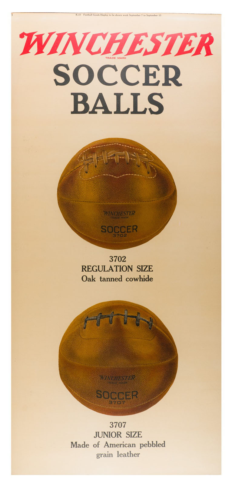 Circa 1920s Winchester Soccer Advertising Display | REA Archive