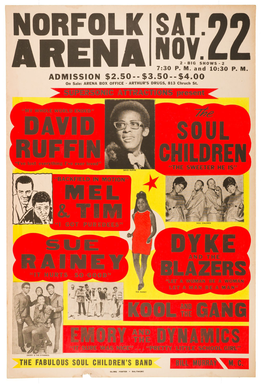 Rare 1969 Kool and the Gang/David Ruffin Concert Poster - Early Kool ...