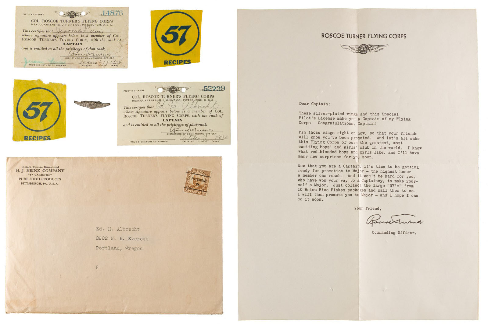 Extremely Rare 1936 Heinz Co. "Famous Aviators/Famous Airplanes ...