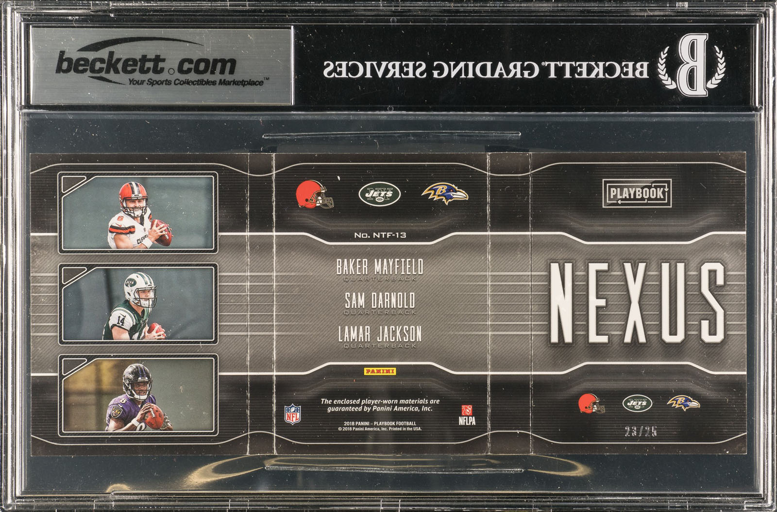 2018 Panini Playbook Football Nexus Tri-Fold Jumbo Jersey Booklet #NTF ...