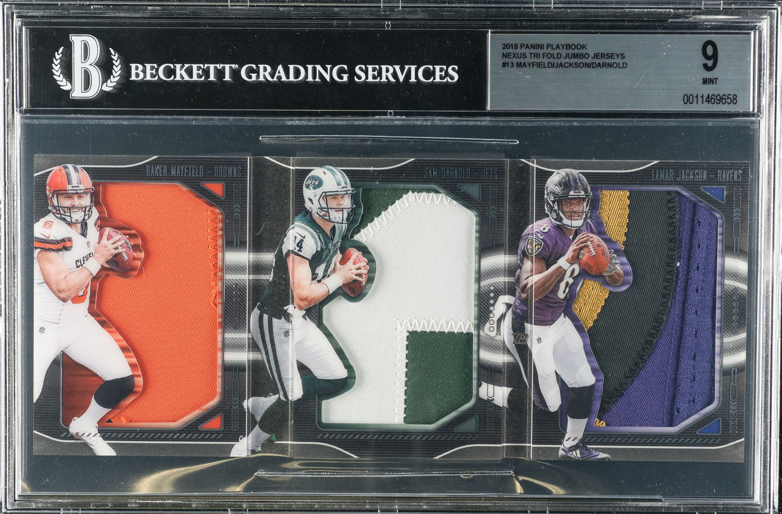 2018 Panini Playbook Football Nexus Tri-Fold Jumbo Jersey Booklet #NTF ...
