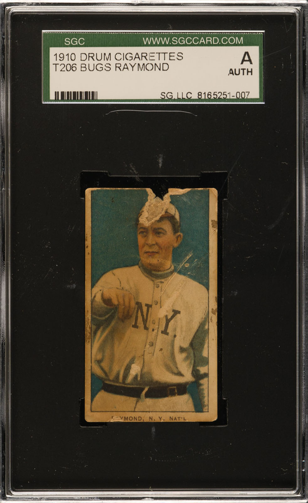 1909-1911 T206 White Border Bugs Raymond - Rare Drum Back - The ONLY ...