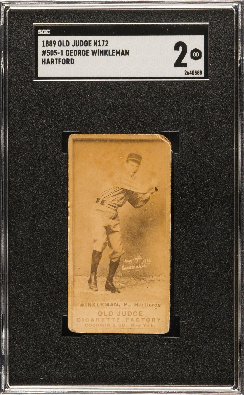 Extremely Rare 1889 N172 Old Judge George Winkleman - Hartford | REA ...