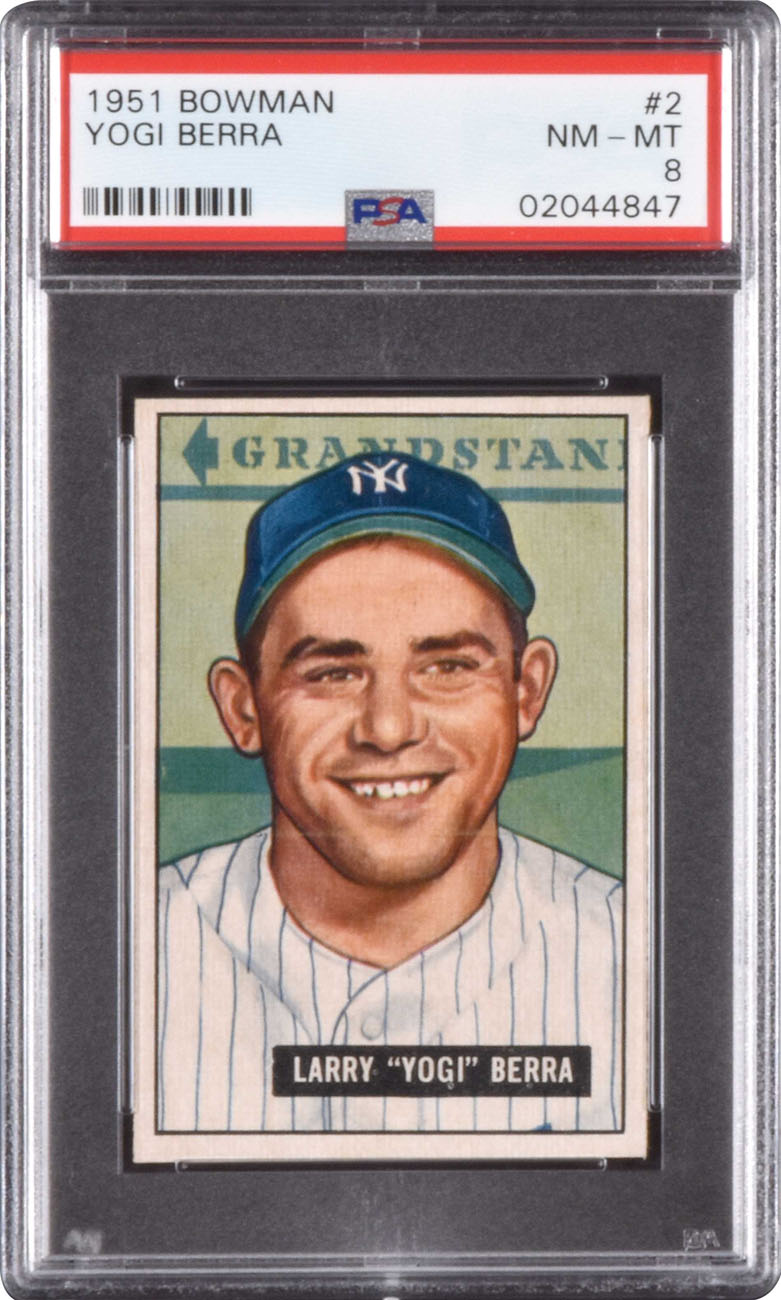 1951 Bowman #2 Yogi Berra PSA NM-MT 8 | REA Archive