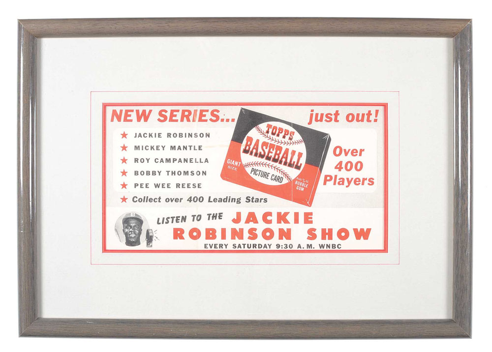 Extremely Rare 1952 Topps Advertising Poster with Jackie Robinson and ...
