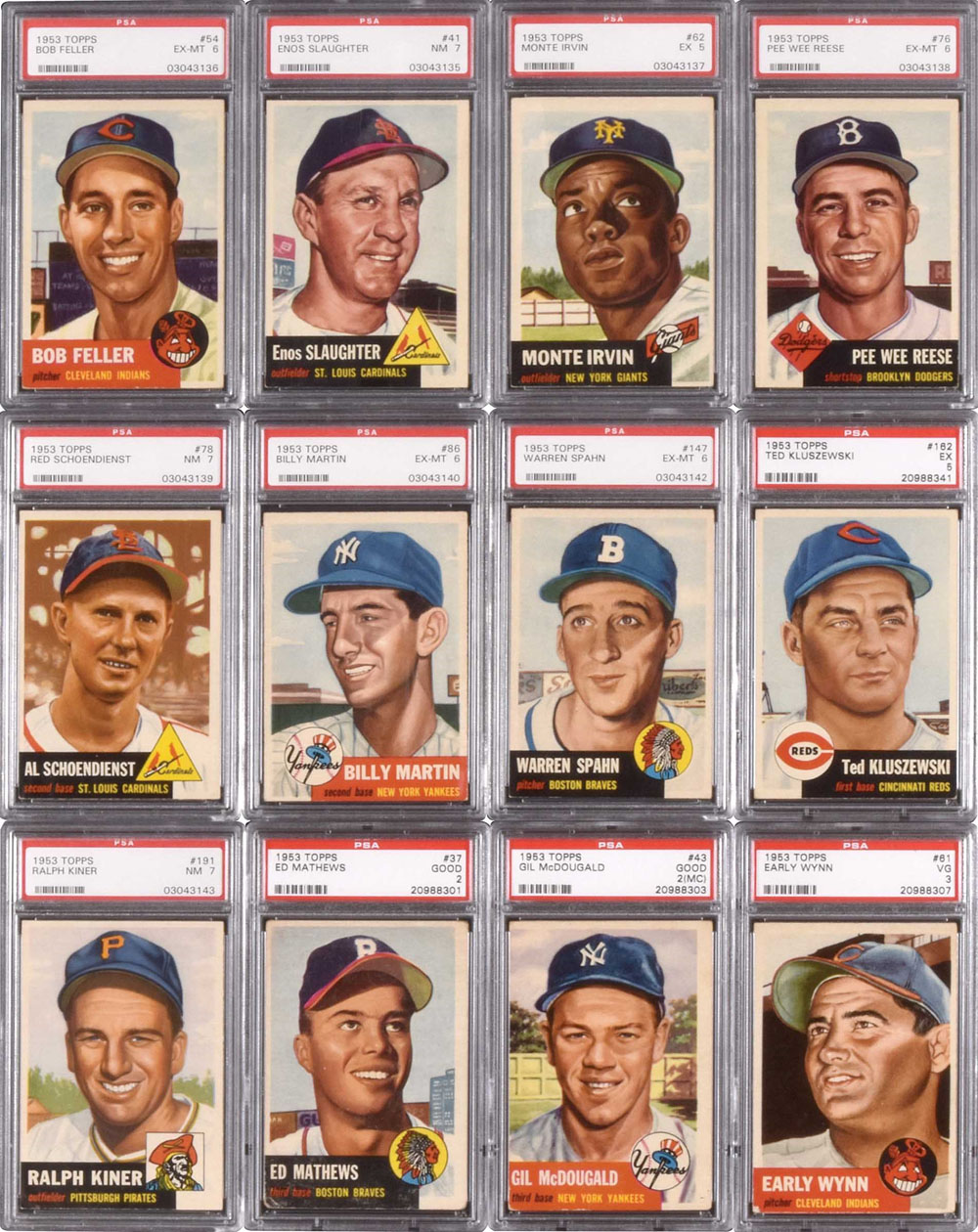 1953 Topps Complete Set (274) Including 76 PSA-Graded Cards | REA Archive