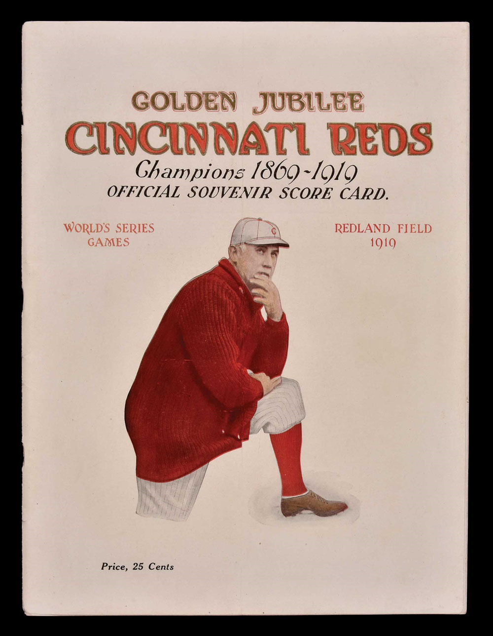 1919 Cincinnati Reds (vs. Chicago) World Series Program | REA Archive