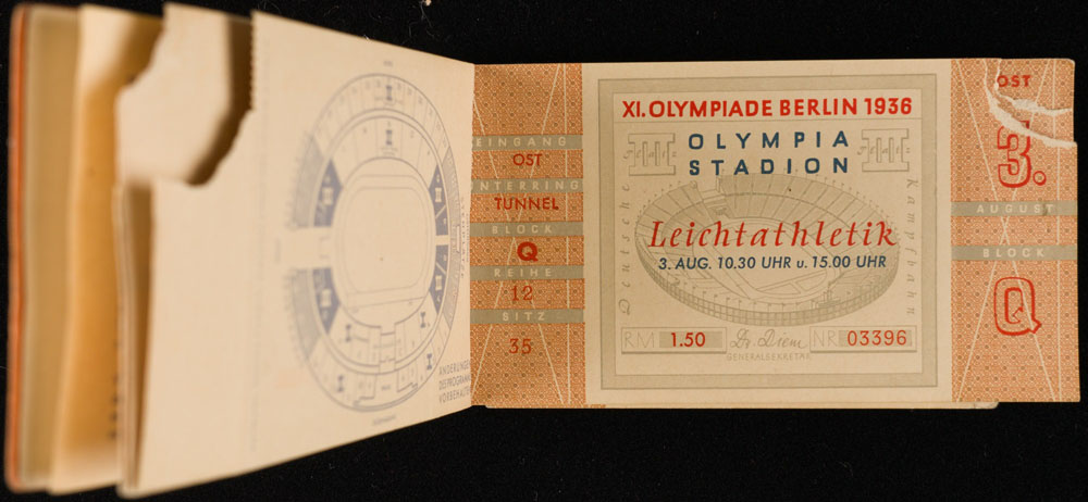 1936 Berlin Summer Olympics Track & Field Near-Complete Ticket Book ...