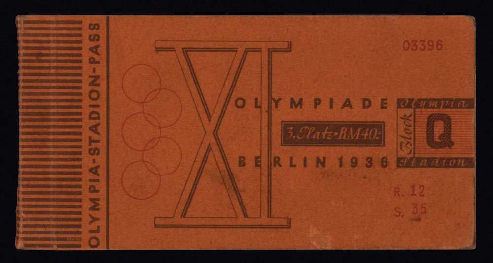 1936 Berlin Summer Olympics Track & Field Near-Complete Ticket Book ...