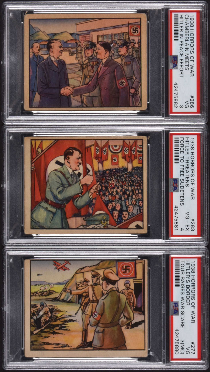 1938 R69 Gum, Inc. "Horrors of War" Adolf Hitler PSA-Graded Trio | REA ...