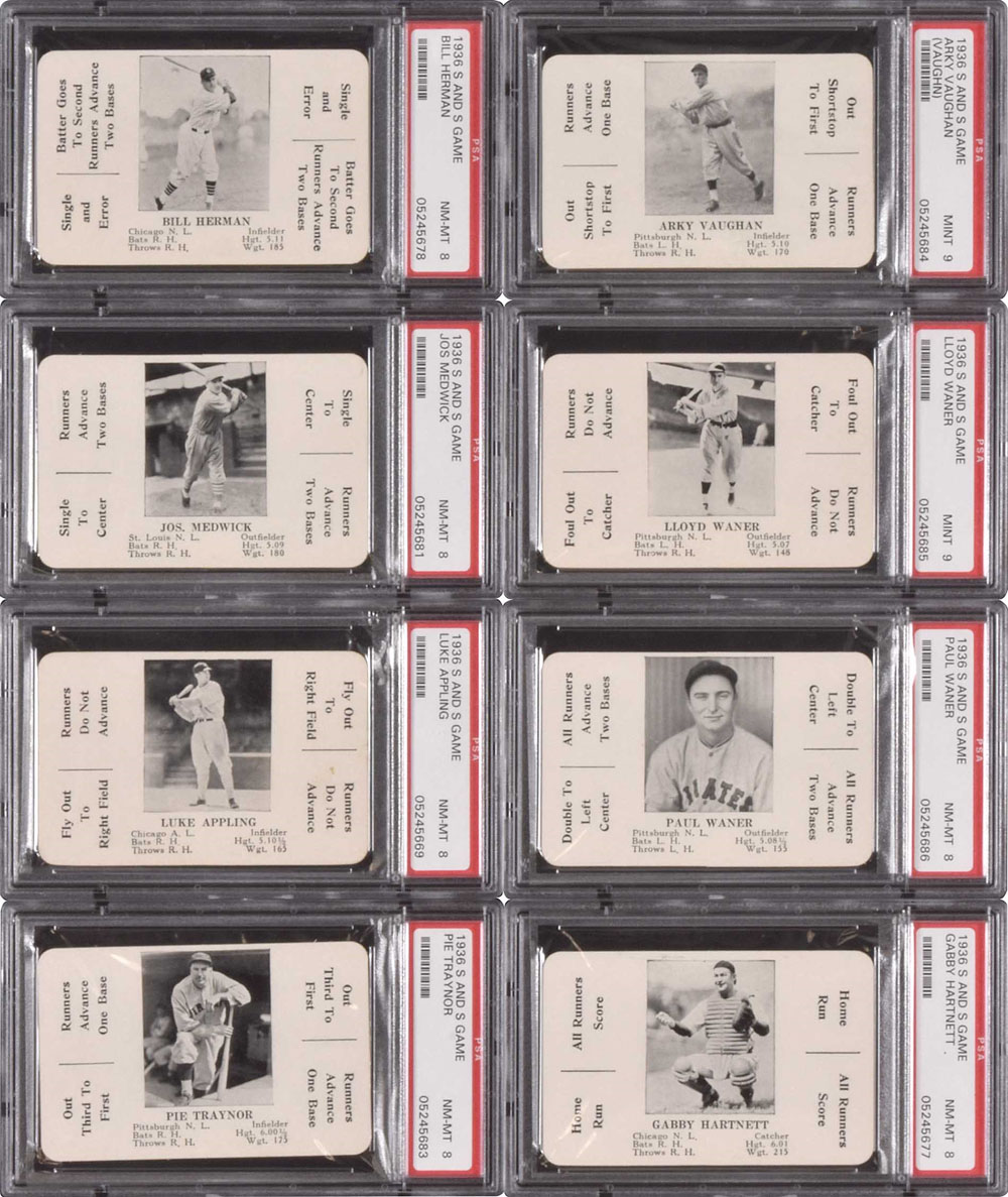 1936 S and S Game Complete Set (52) with 18 PSA-Graded Cards | REA Archive