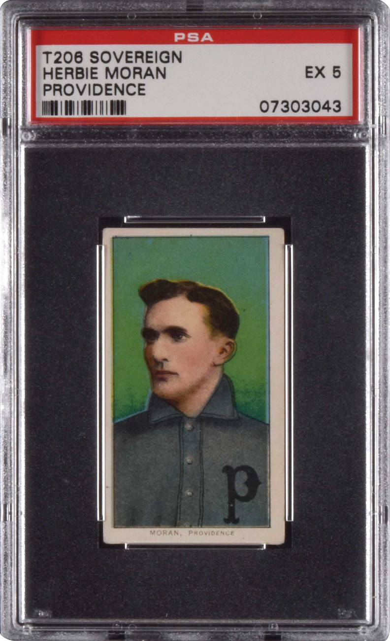 1909-1911 T206 White Border Herbie Moran PSA EX 5 - Sovereign 350 Back ...