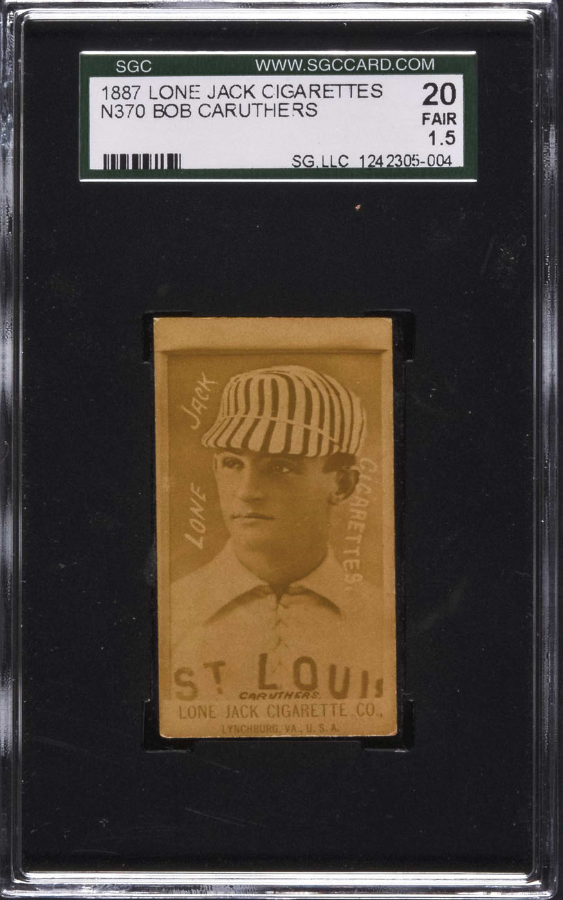 1887 N370 Lone Jack Cigarettes Bob Caruthers | REA Archive