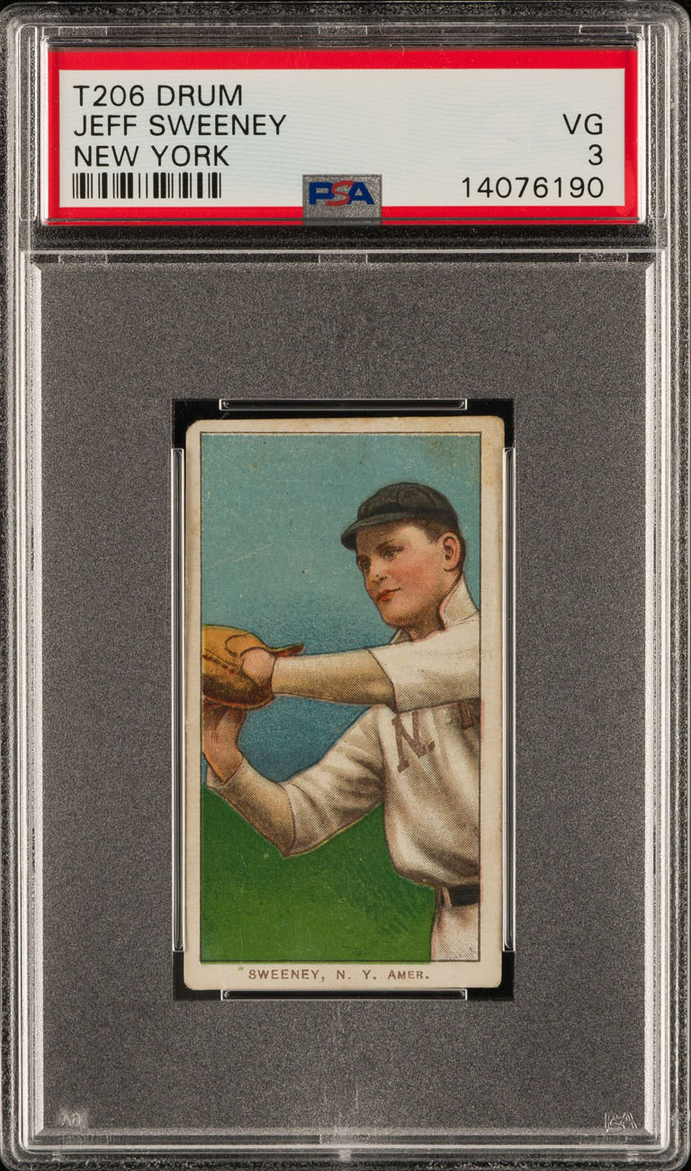 1909-1911 T206 White Border Jeff Sweeney - Rare Drum Back - Highest ...