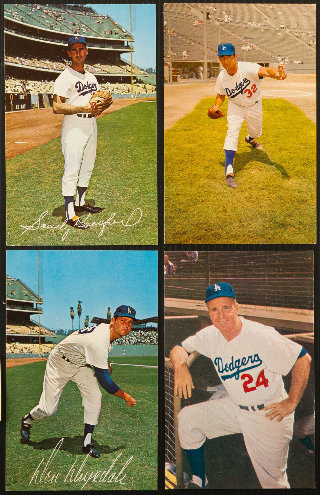 1959 Los Angeles Dodgers Postcard Complete Set (12) Plus Two 1960 ...