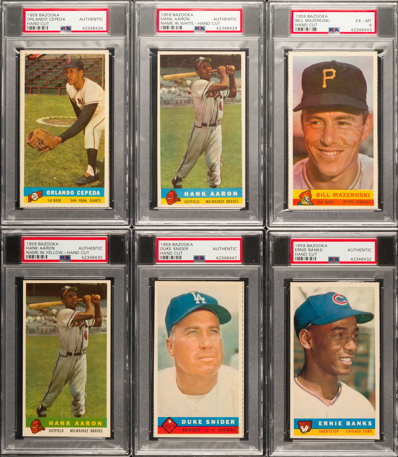 1959 Bazooka Baseball PSA-Graded Near-Complete Master Set (22/24 ...