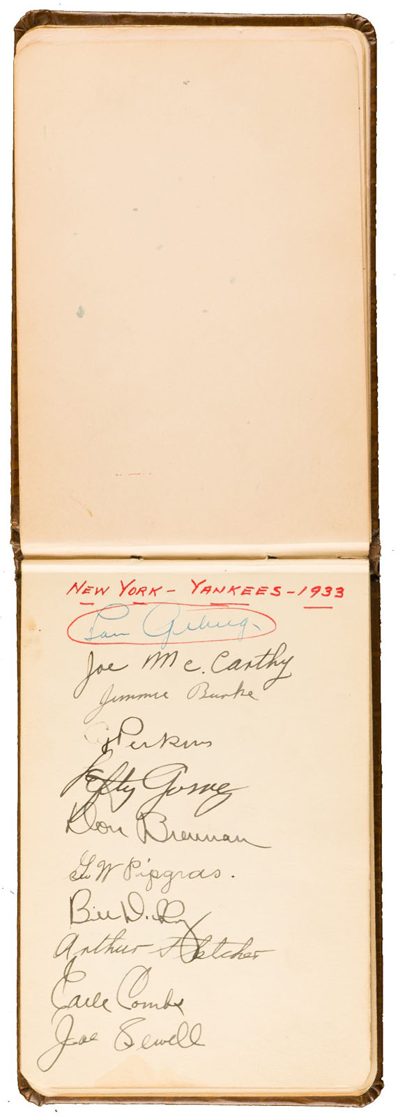 Circa 1932 Vintage Autograph Album - 63 Sports Signatures Including ...