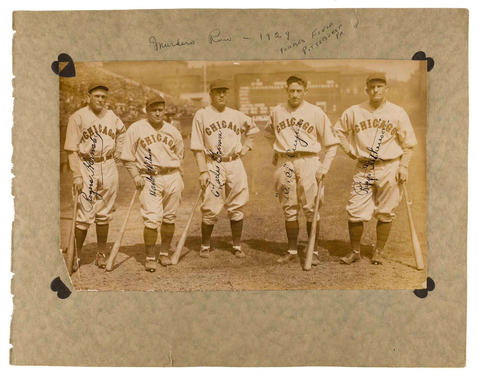 1929 Chicago Cubs "Murderer's Row" Signed Photo - Wilson, Hornsby ...