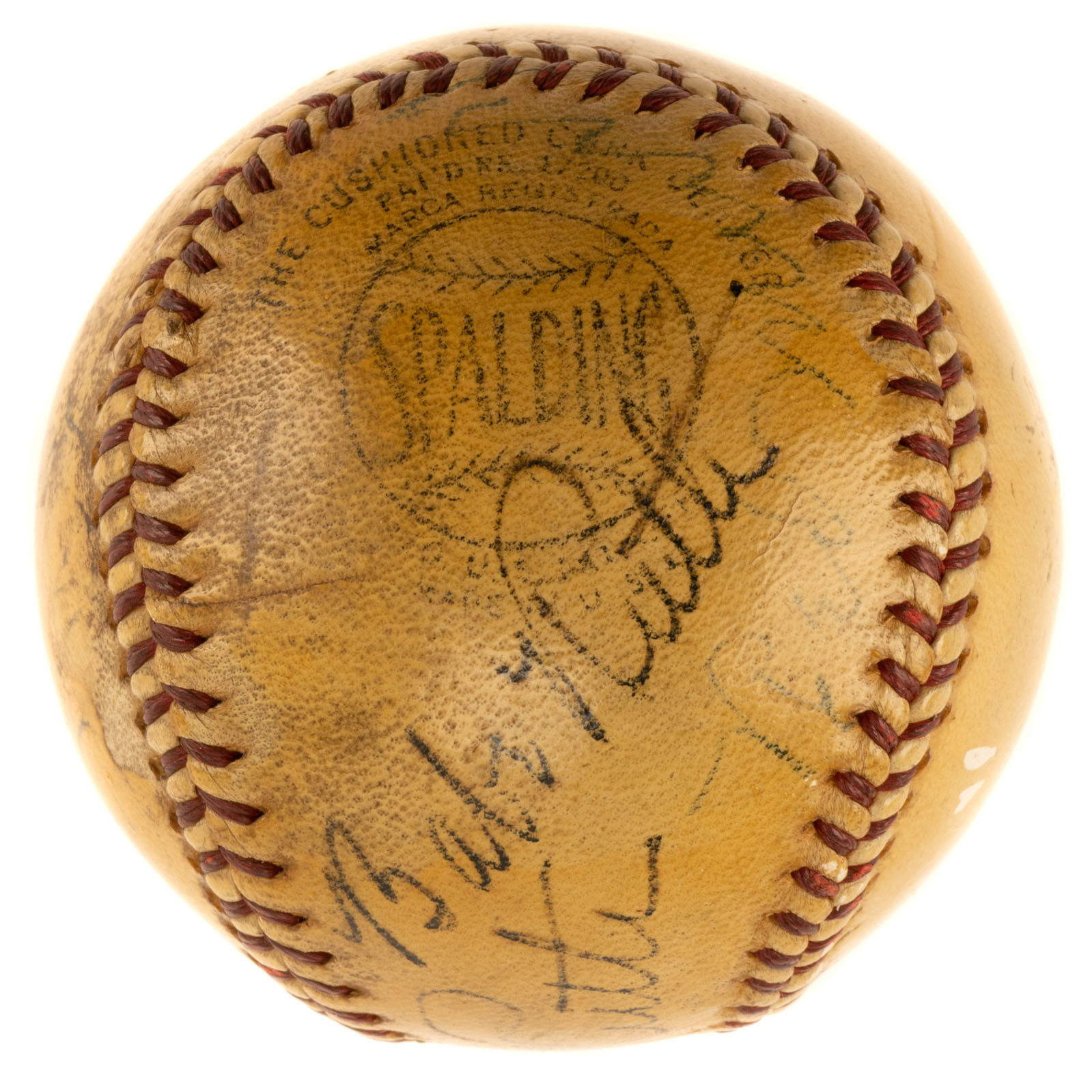1943 War Bond Game Signed Baseball Including Babe Ruth (Two Signatures ...