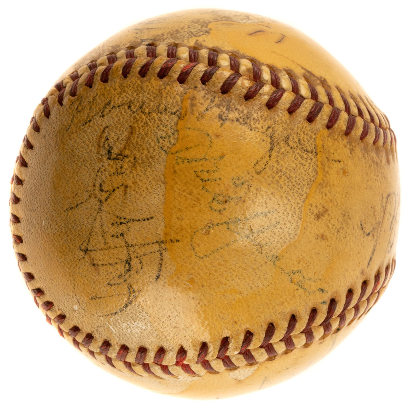 1943 War Bond Game Signed Baseball Including Babe Ruth (Two Signatures ...