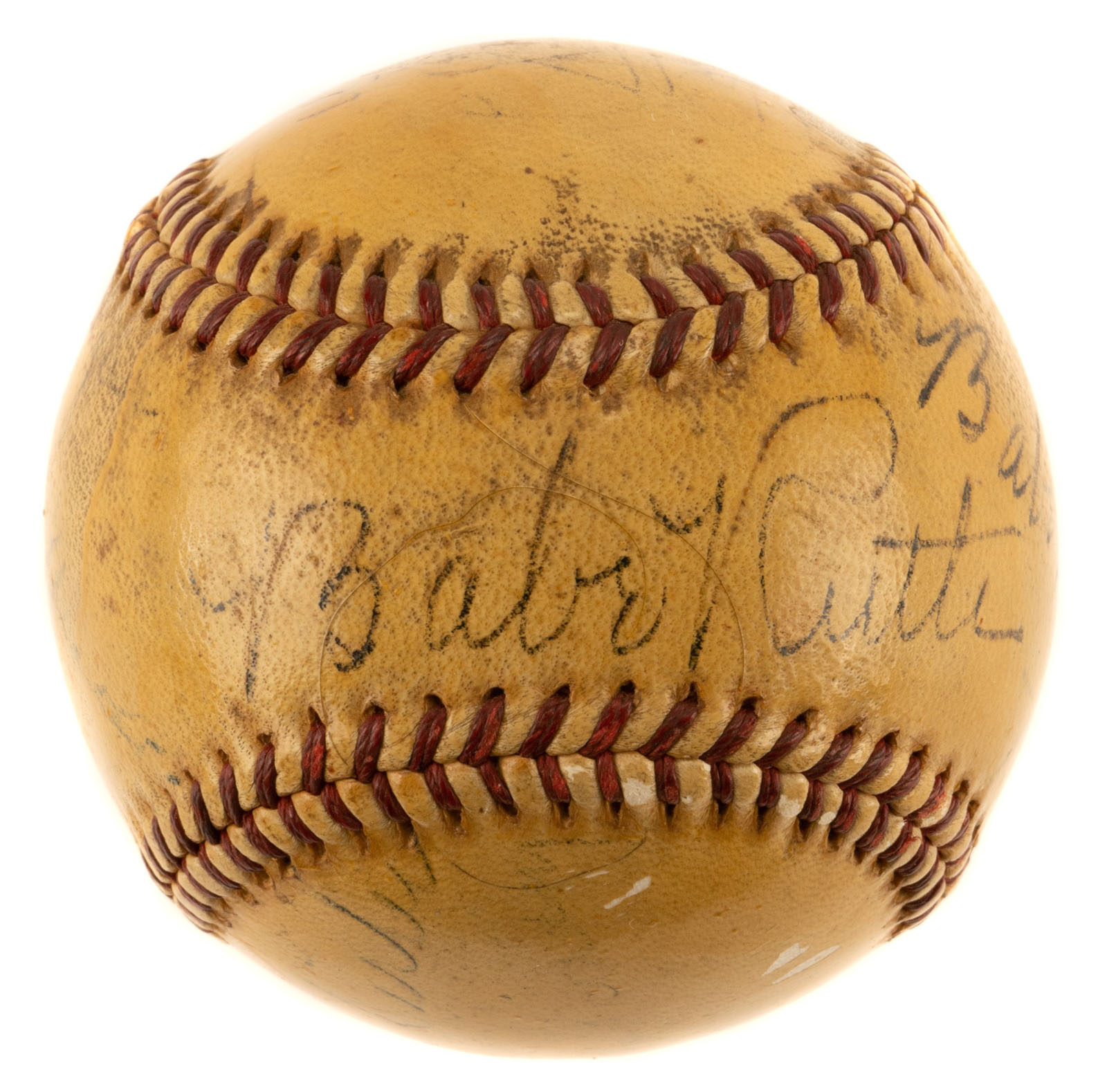 1943 War Bond Game Signed Baseball Including Babe Ruth (Two Signatures ...