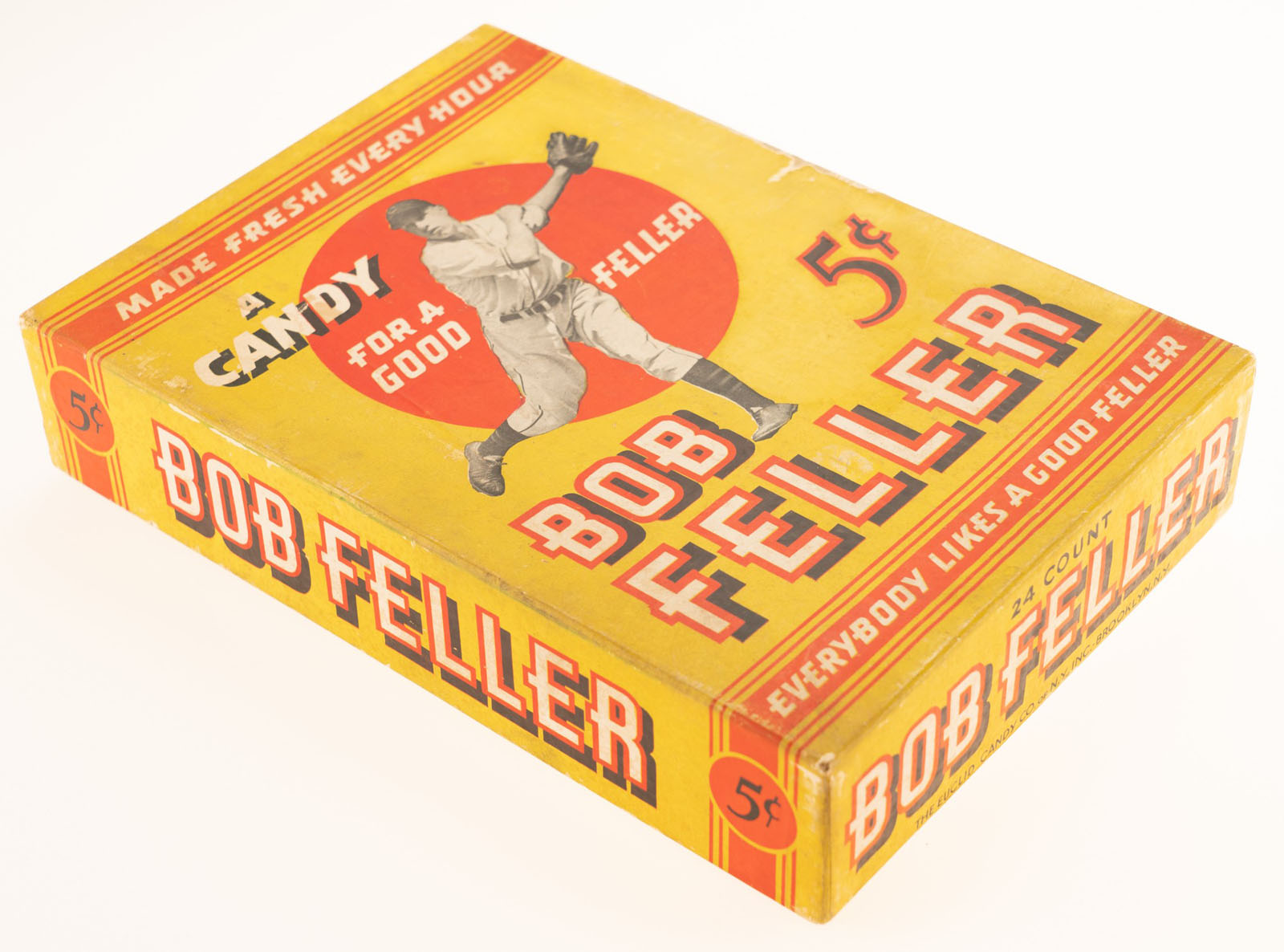 Circa 1940s Bob Feller Candy Box | REA Archive