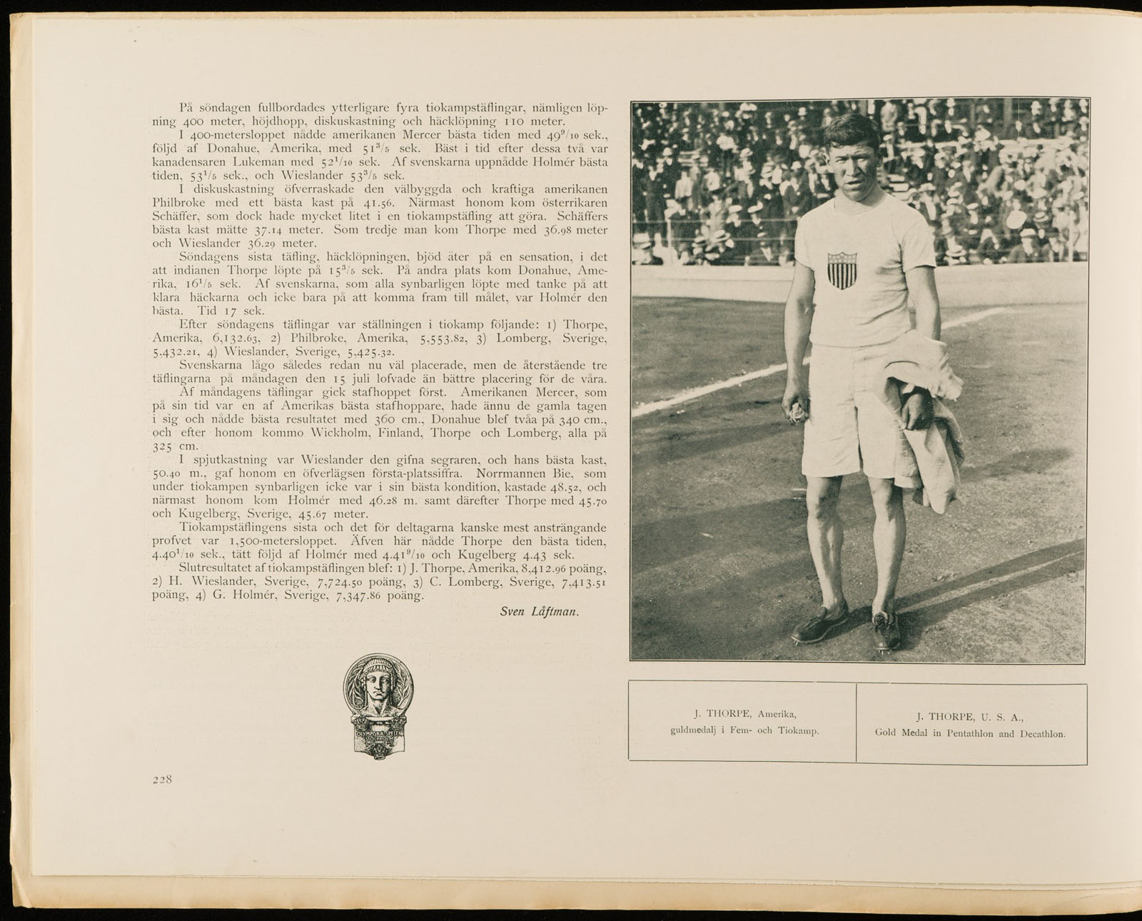 1912 Olympics Program (Stockholm, Sweden) with Jim Thorpe | REA Archive