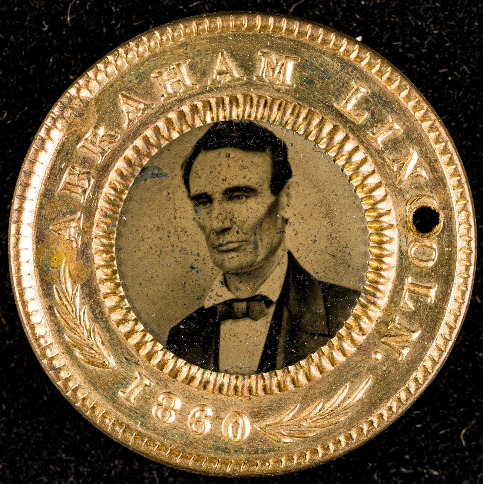 1860 Abraham Lincoln and Hannibal Hamlin Campaign Ferrotype | REA Archive
