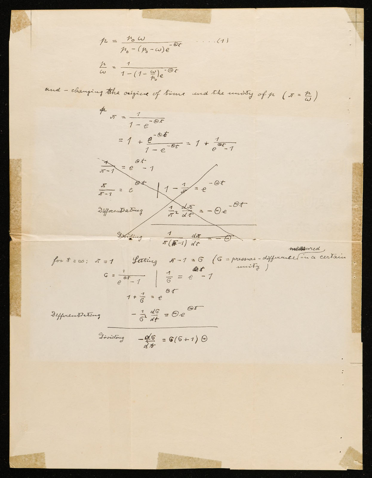 Albert Einstein Handwritten Mathematical Equations - PSA/DNA | REA Archive