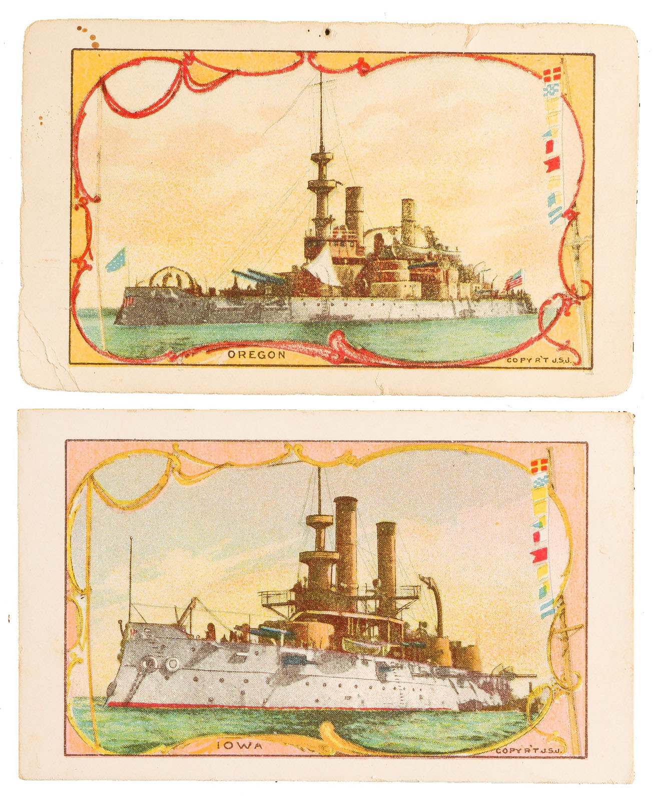 Circa 1899 T41 Le Roy Little Cigars Battleships Partial Set (19/25 ...