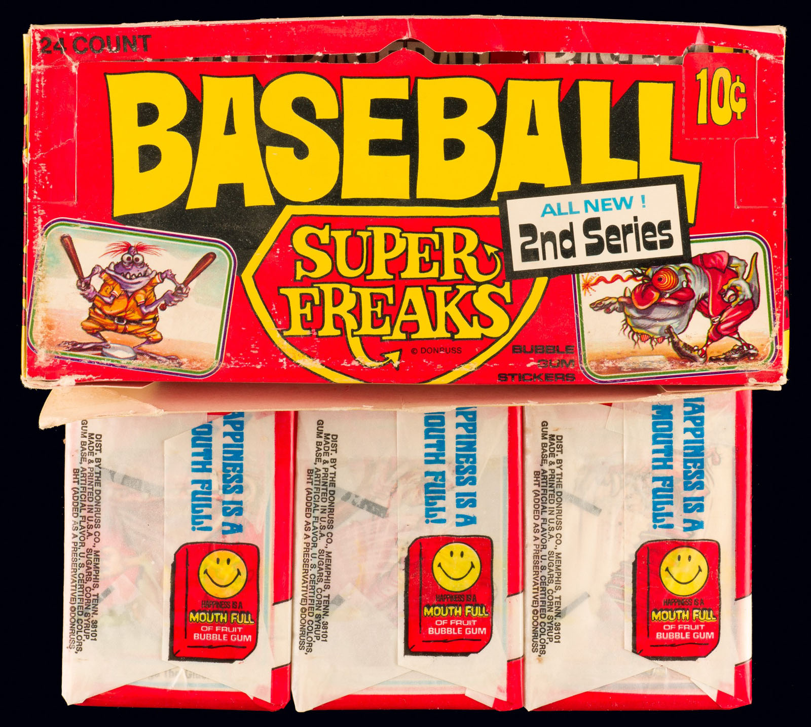 1973 Donruss "Baseball Super Freaks" Series 2 Unopened Wax Box (24 ...