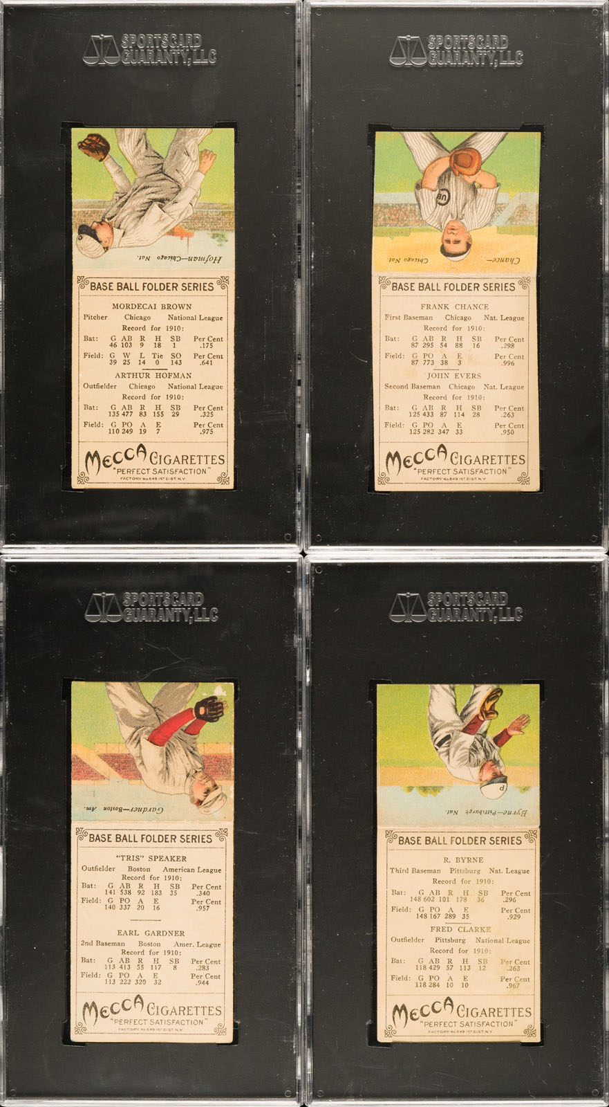 1911 T201 Mecca Double Folder SGC-Graded Hall of Fame Collection (6 ...