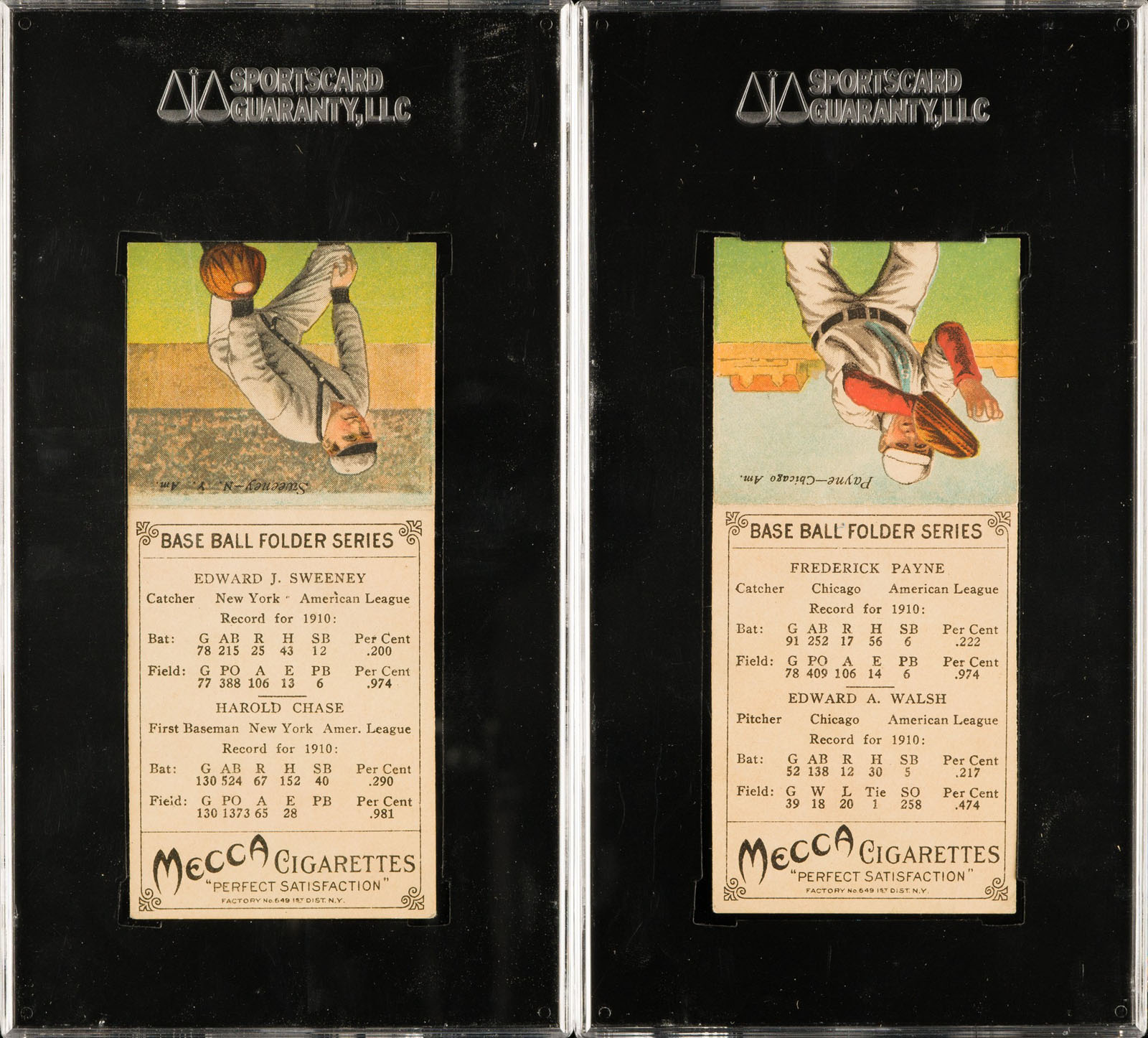 1911 T201 Mecca Double Folder SGC-Graded Hall of Fame Collection (6 ...