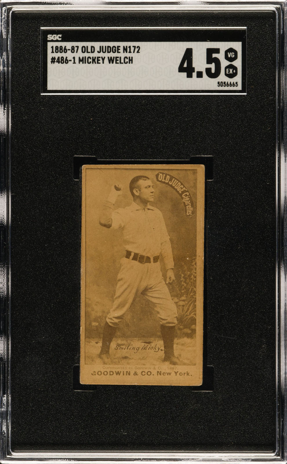 1887 N172 Old Judge Mickey Welch - Rare Script Series Card - One of ...