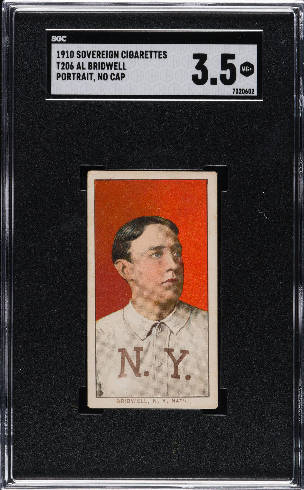 1909-1911 T206 White Border Al Bridwell Portrait No Cap SGC 3.5 ...