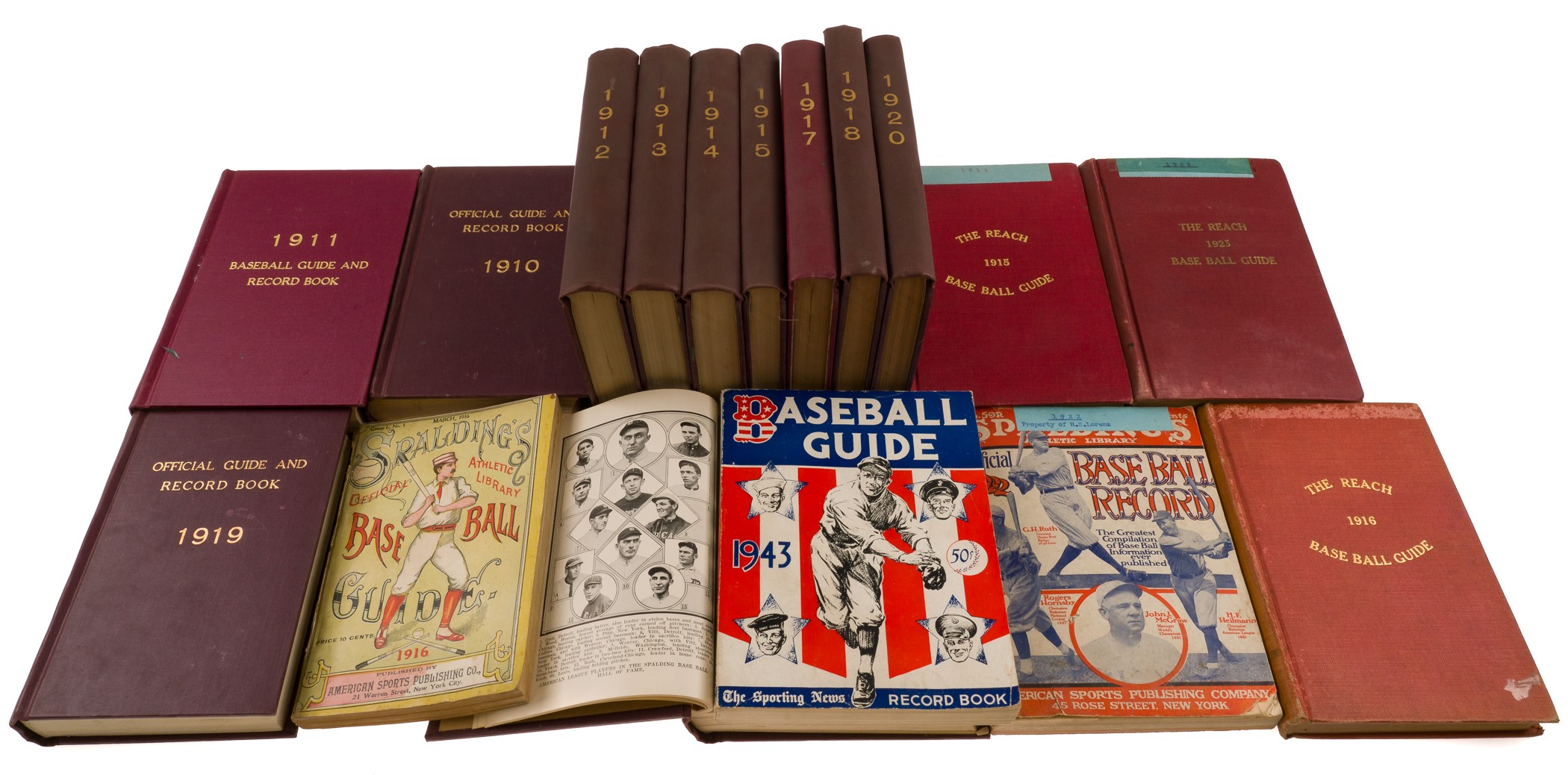 1910-1958 Spalding/Reach/Sporting News Guide Book Collection with Many ...