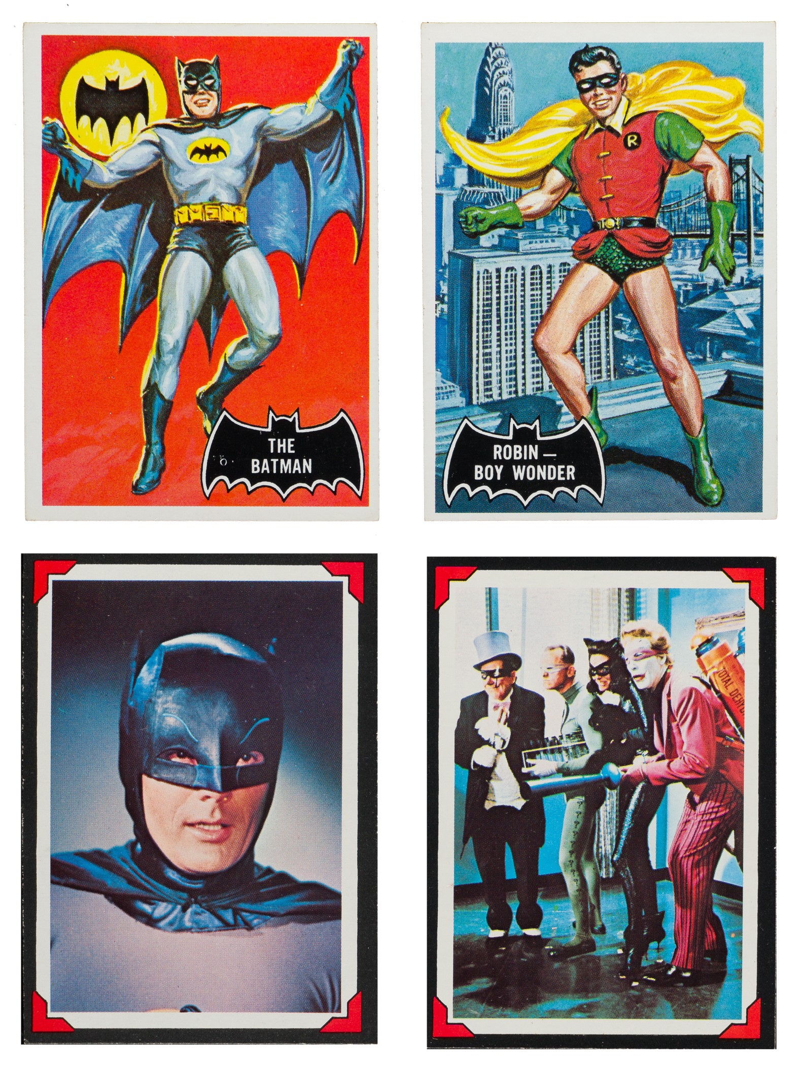 1966 Topps "Batman" Black Bat and Riddler Back Complete Sets (2 Sets ...