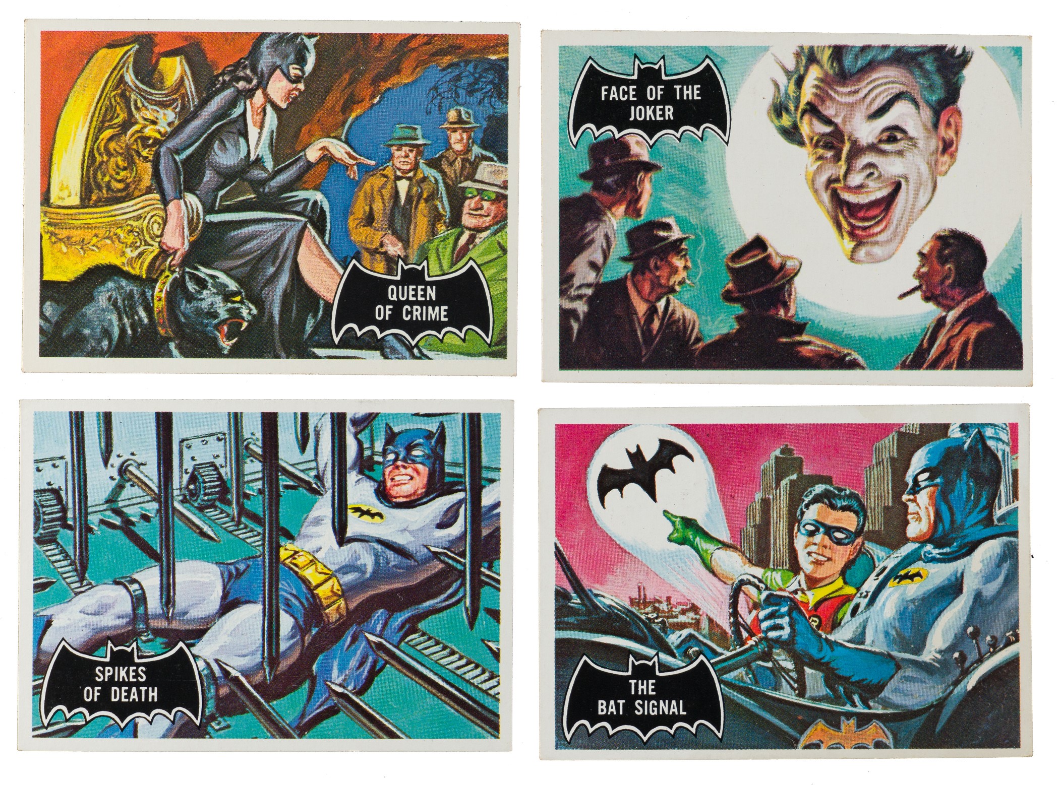 1966 Topps "Batman" Black Bat and Riddler Back Complete Sets (2 Sets ...