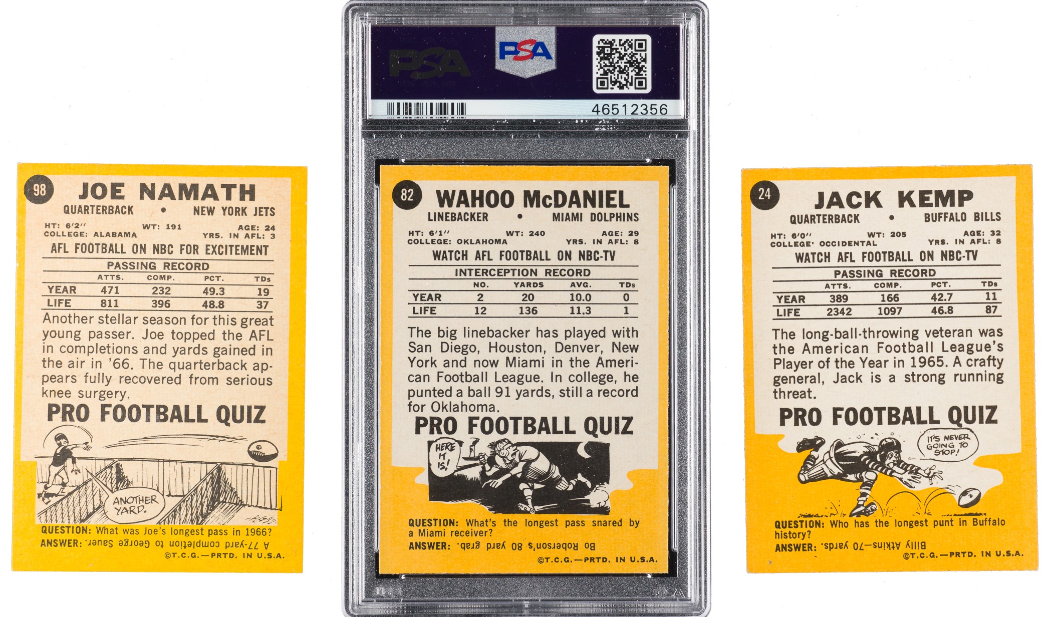 1967 Topps Football Complete Set (132) Including 26 PSA-Graded Cards ...