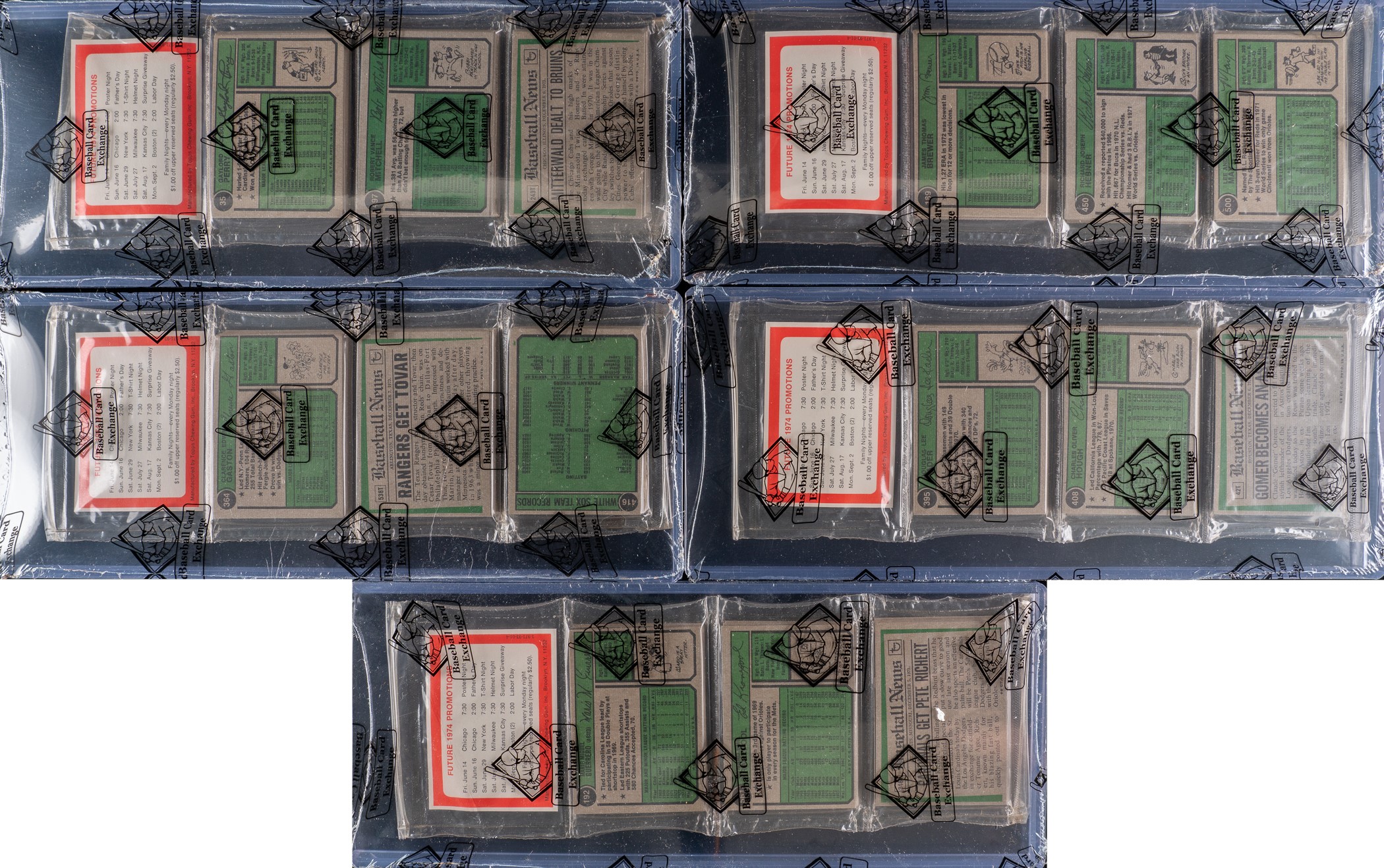 1974 Topps Unopened Rack Pack Collection with Gaylord Perry (5) - BBCE ...