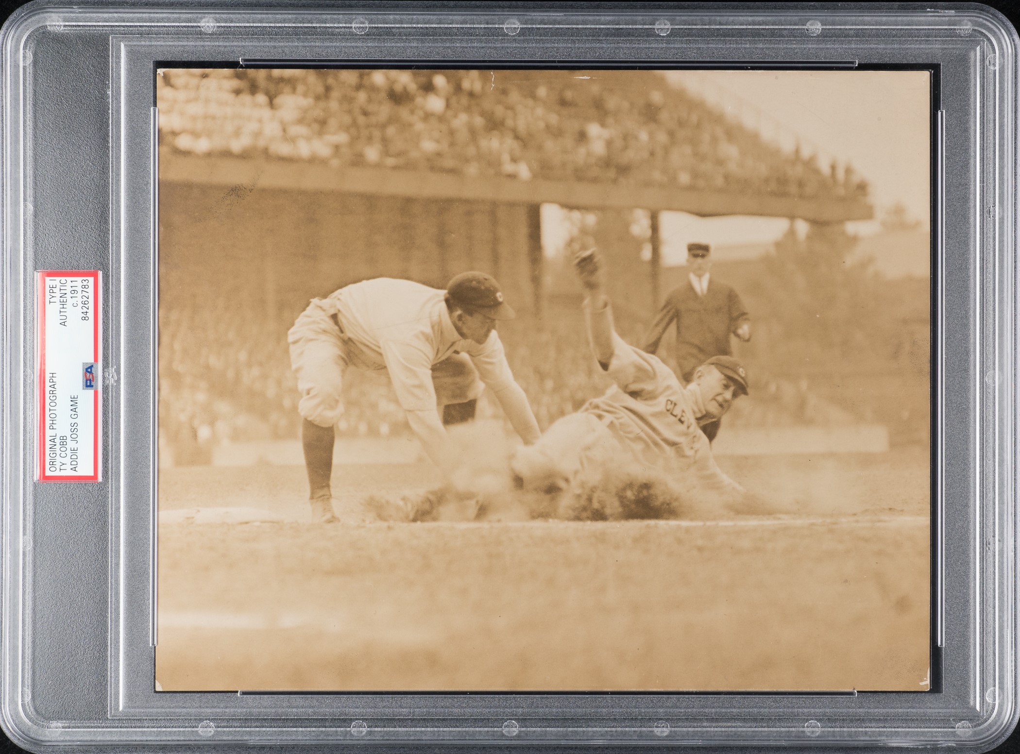 Extraordinary Ty Cobb Sliding Photo from the 1911 Addie Joss Benefit ...