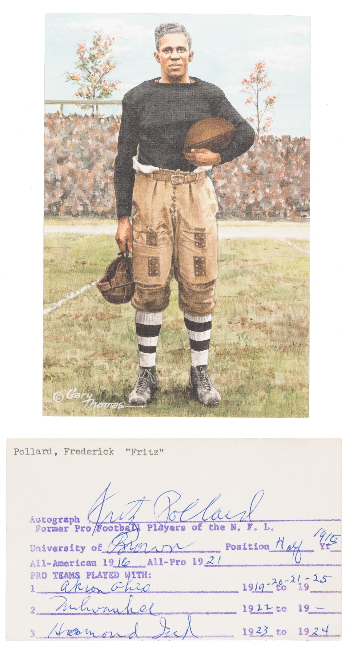 Frederick "Fritz" Pollard Cut Signature - JSA | REA Archive